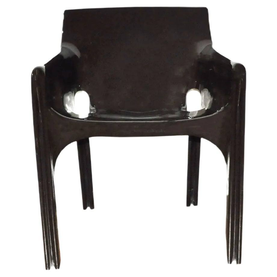Brown Gaudi Chair by Vico Magistretti for Artemide, 1970s | Chairish