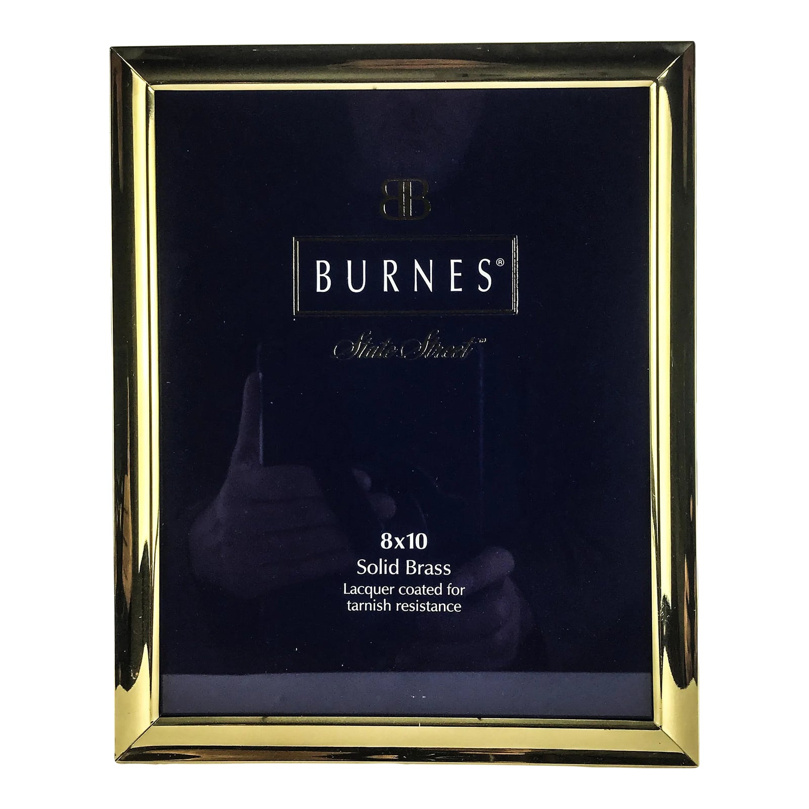 Vintage Solid Brass Burnes State Street Photo Frame 8 X 10 | Chairish