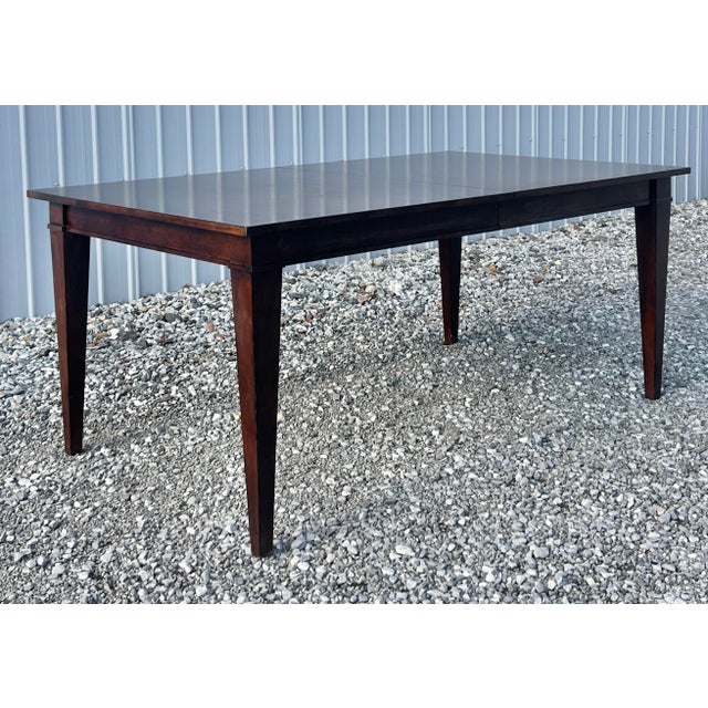Ethan Allen Farmhouse Style Rustic Mahogany Dining Table | Chairish
