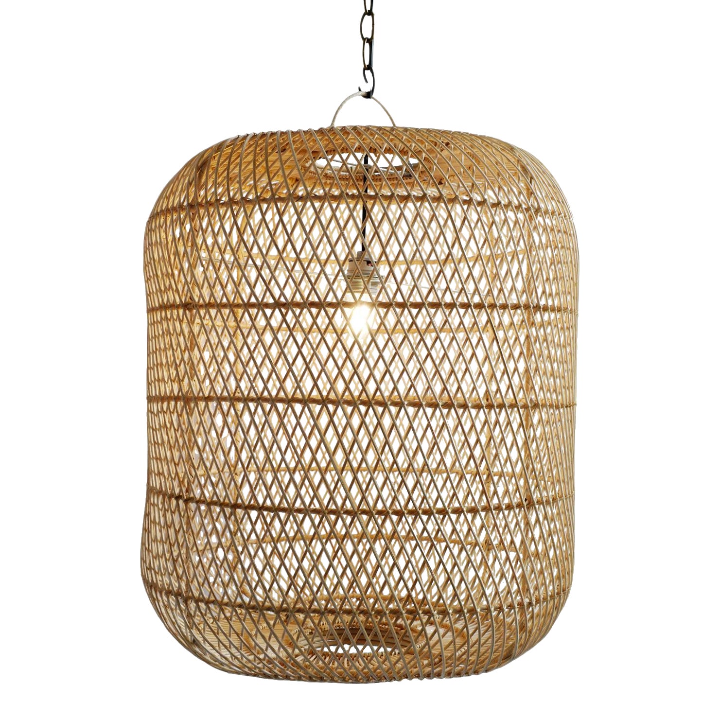Raw Wicker Jug Lantern Medium | Chairish
