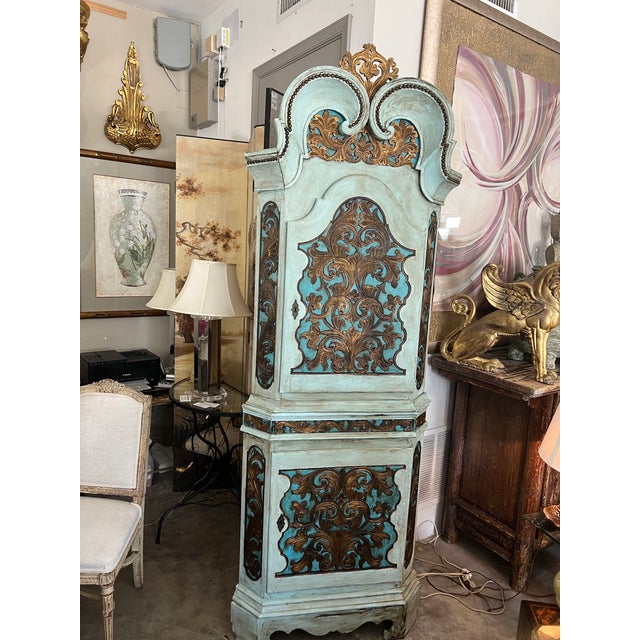 Mid 19th Aqaqq Italian Dear Is Carved and Gilt Wood Cornerback | Chairish