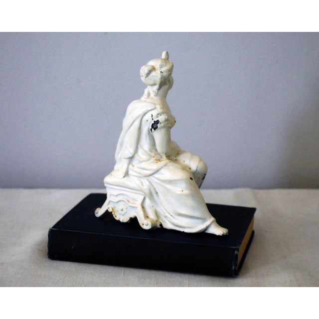 Antique Neoclassical Clock Topper Statue of Woman | Chairish