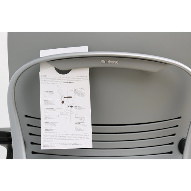 Steelcase Leap Ergonomic Stool Chair in Black Fabric Fully Adjustable ...