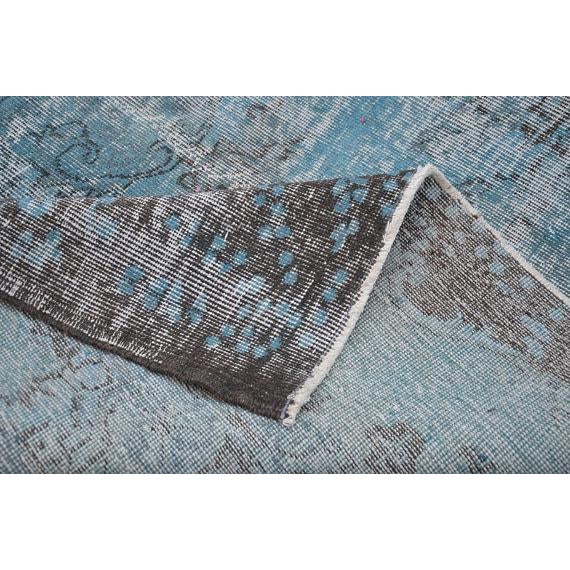 Overdyed Light Blue Rug - 5′9″ × 8′2″ | Chairish
