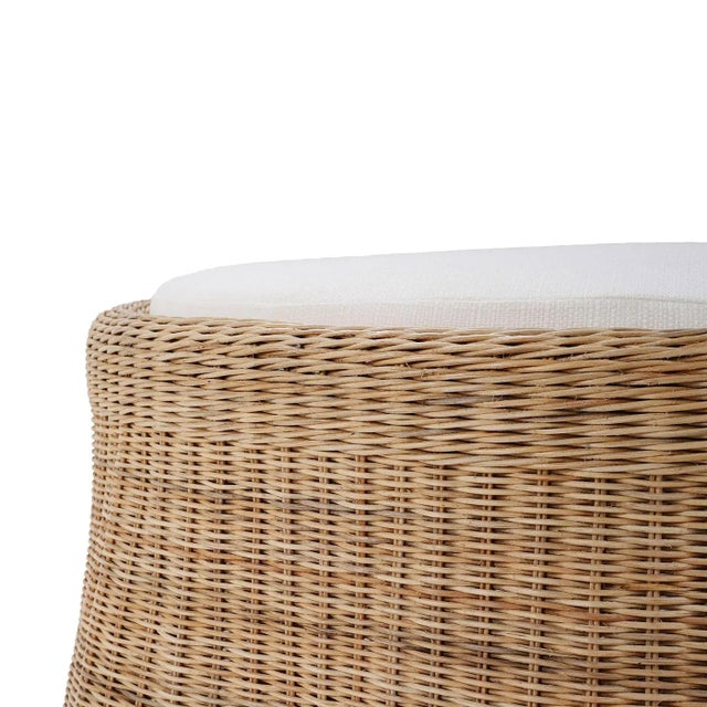 Round Rattan Ottoman Seating