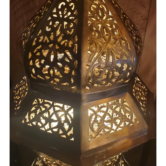 Early 21st Century Moroccan Copper Ceiling Lamp Lantern, Taarija Style ...