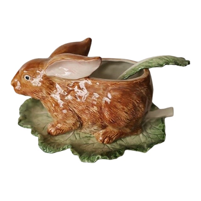 1980s Vintage Fitz and Floyd Rabbit Soup Tureen With Lettuce Plate ...