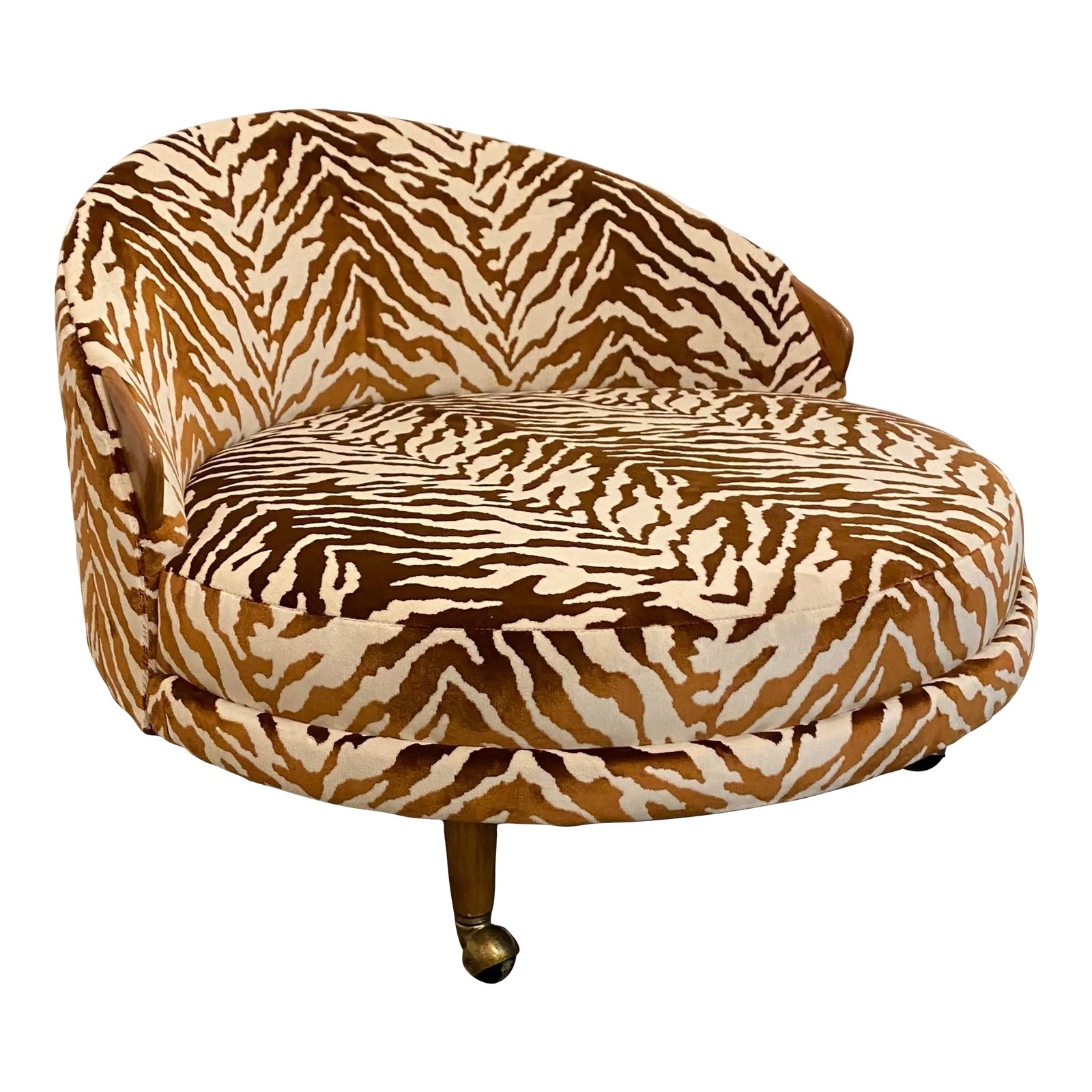 Adrian Pearsall Havana Chaise Lounges Reupholstered Zebra Chair on ...