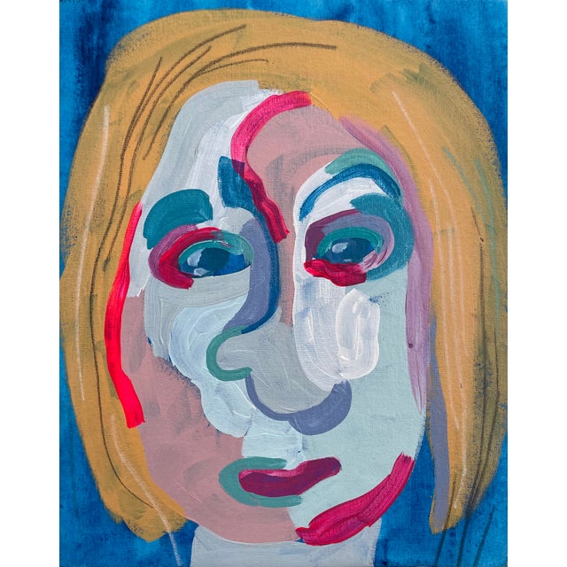 Contemporary Abstract Portrait Painting "The Storyteller, No. 87 ...