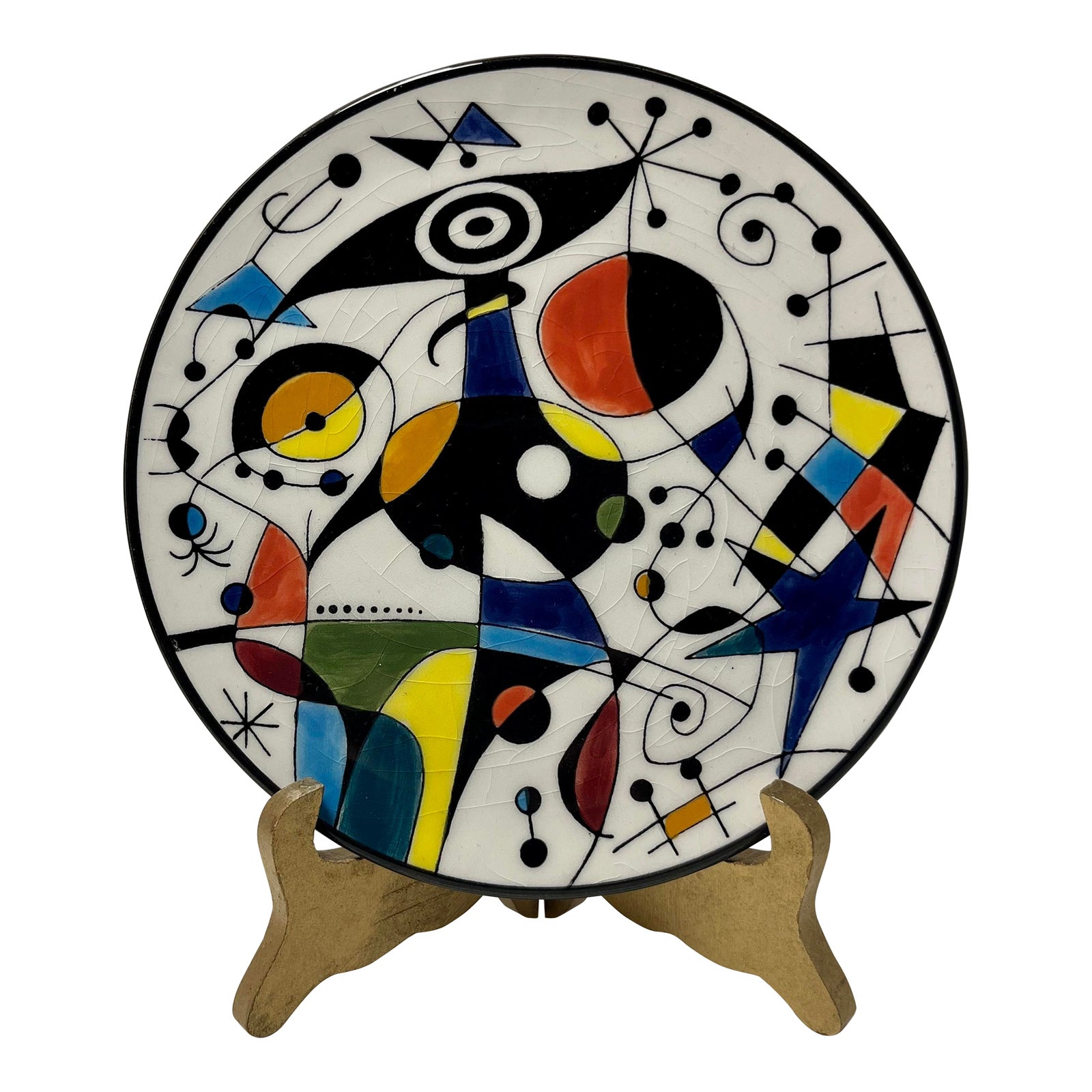 Vintage Ceramar Spain Abstract Plate Joan Miro Style Hand Painted ...