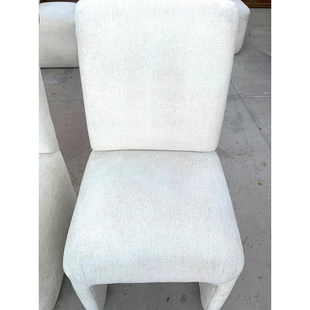 Postmodern Waterfall Dining Chairs Attributed to Karl Springer - Set of ...