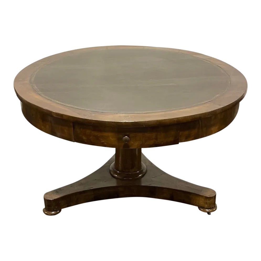 Mid 19th Century Antique Mahogany Rent Table With Two Drawers and ...