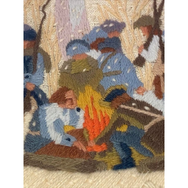 Vintage George Washington at Valley Forge Winter Scene Horses Finished ...