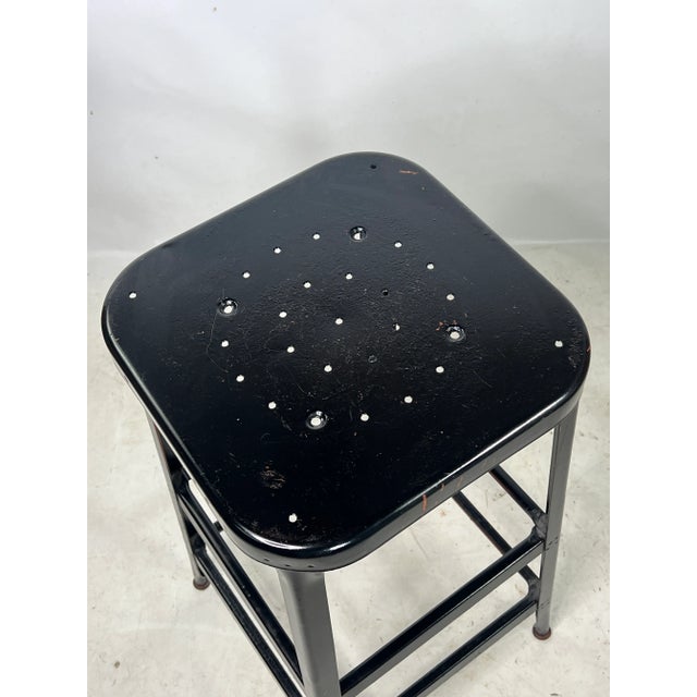 Vintage Industrial Tall Metal Stool | Chairish