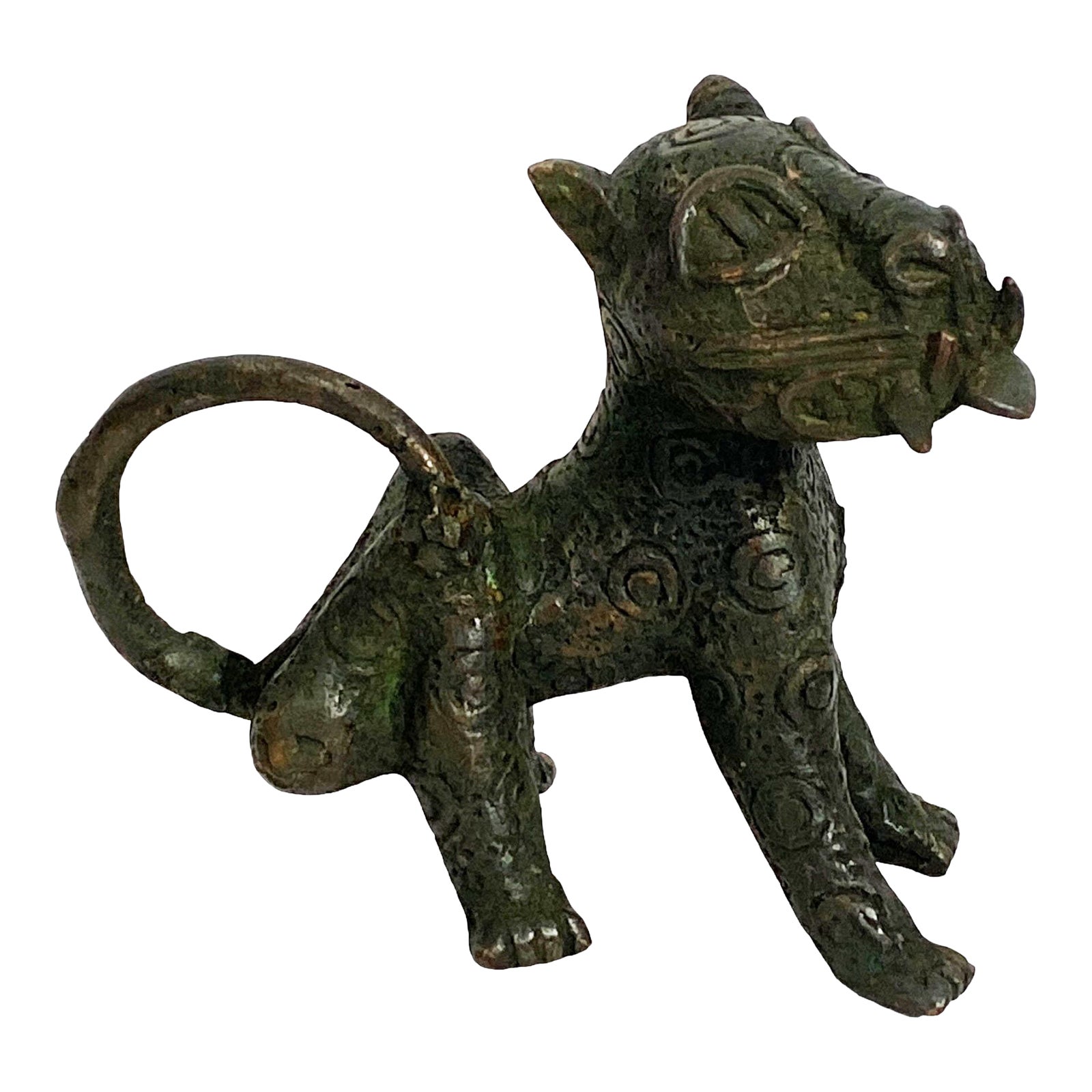 Benin Leopard Bronze Nigeria African 4.5" H | Chairish