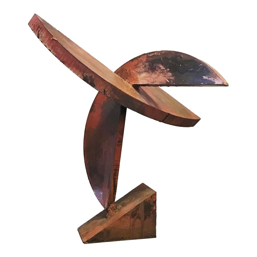 Abstract Steel Sculpture by Artist Simi Dabah (16" High) | Chairish