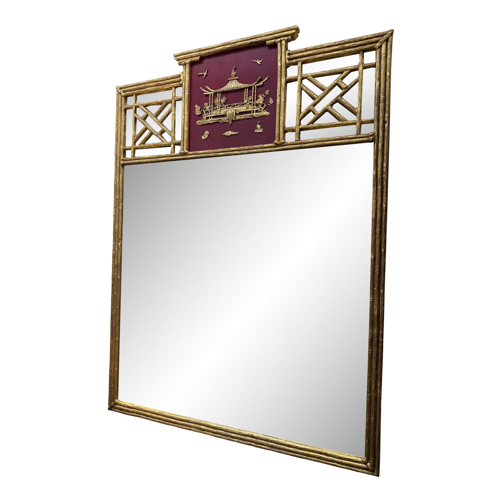 Extra Large Mid 20th Century Friedman Brothers Gold Gilt Japanese ...