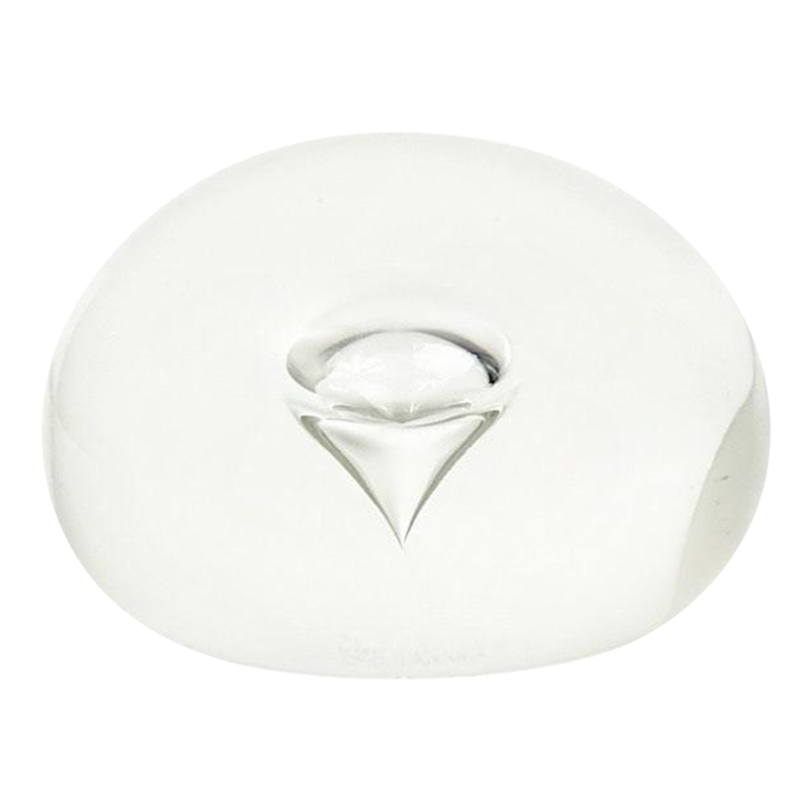 Minimalist Transparent Murano Glass Paperweight by Alfredo Barbini ...
