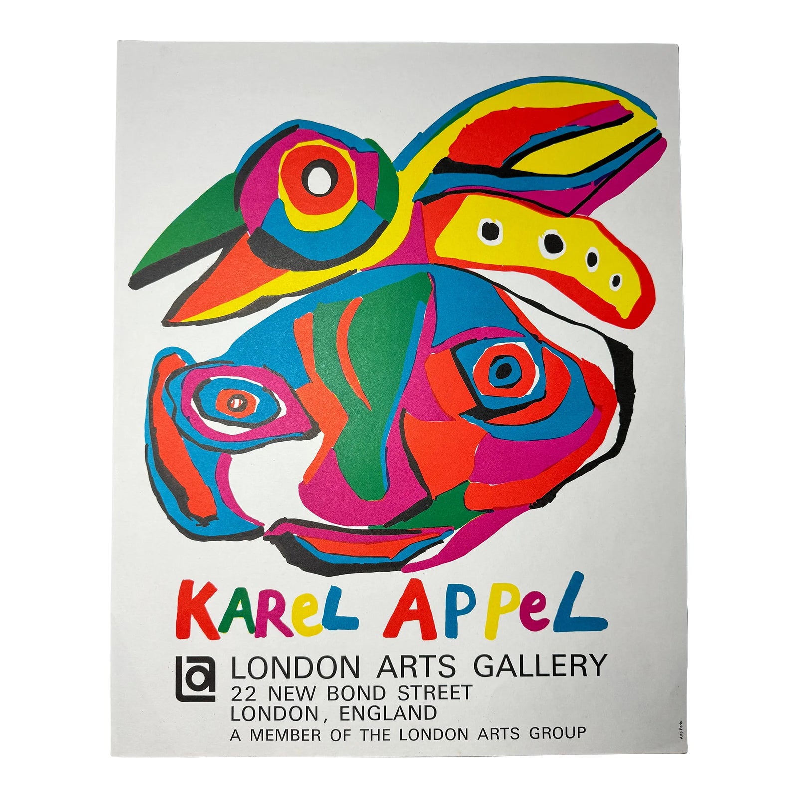 Vintage 1960's Karel Appel "London Arts Gallery" Exhibition Print ...