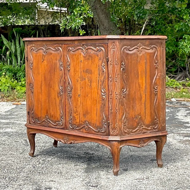 Early 20th Century Vintage Italian Carved Console Cabinet Chairish