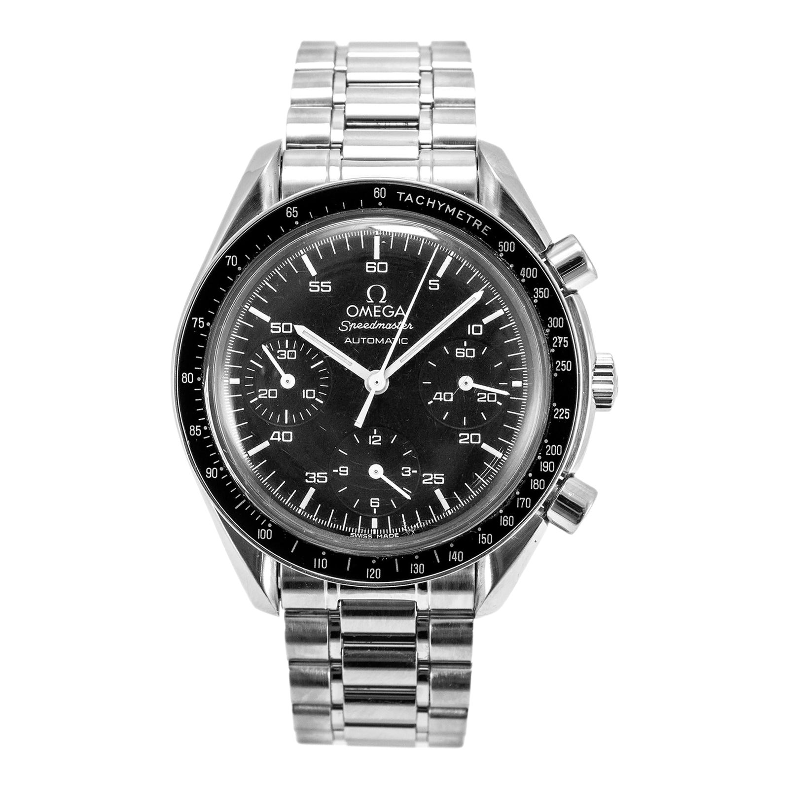 Omega Speedmaster Reduced 39mm 3510.50.00 Black Stainless Steel Watch ...