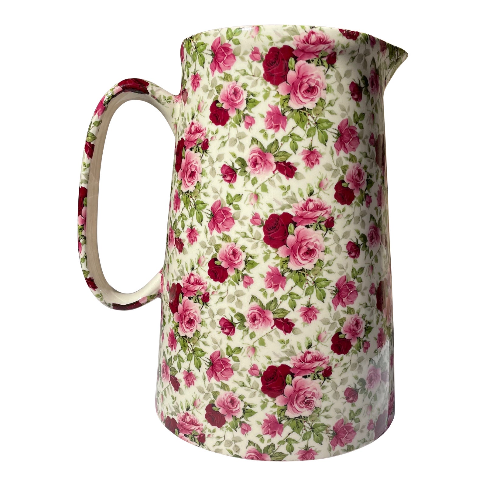 2000s Heron Cross Pottery Summertime Chintz Pitcher Jug | Chairish