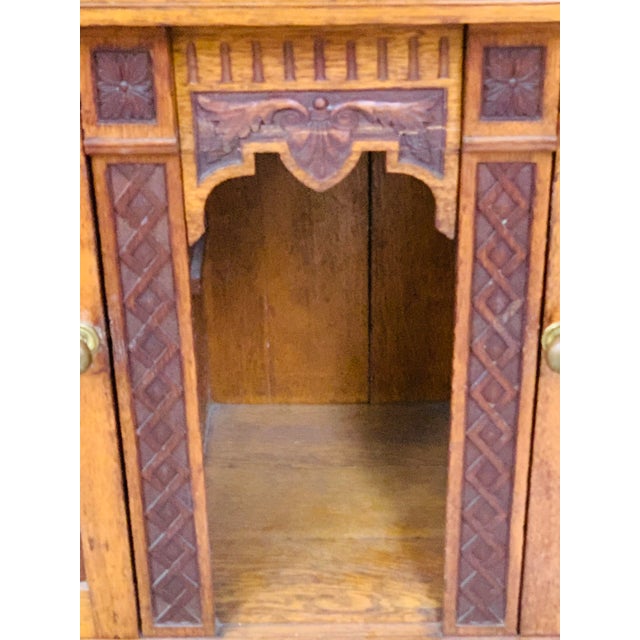 Antique Handcarved Display China Cabinet Display Case | Chairish