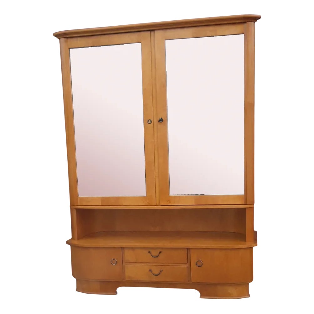 Vintage German Shelf Cabinet in Maple, 1950s | Chairish