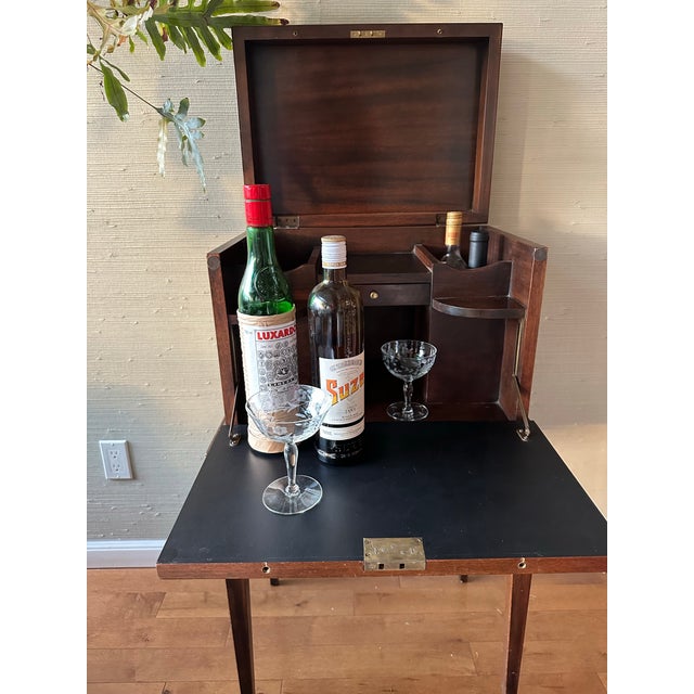 1970s Henkel Harris Solid Mahogany Wine Cellarette / Bar Cabinet ...