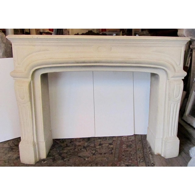 1980s Contemporary Louis XIV Style Cast Stone Mantel | Chairish