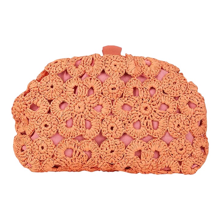Aya Apricot Frame Clutch | Chairish