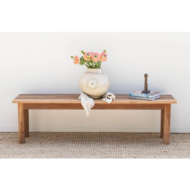 Reclaimed Teak Colonial Bench | Chairish