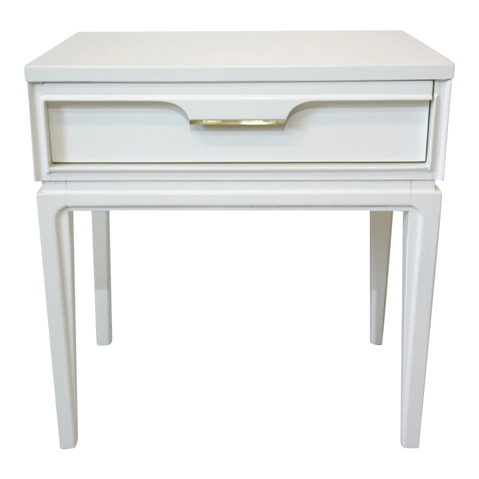 Mid 20th Century Basic Witz White Nightstand | Chairish