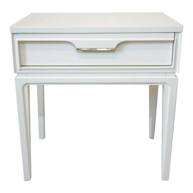 Mid 20th Century Basic Witz White Nightstand | Chairish