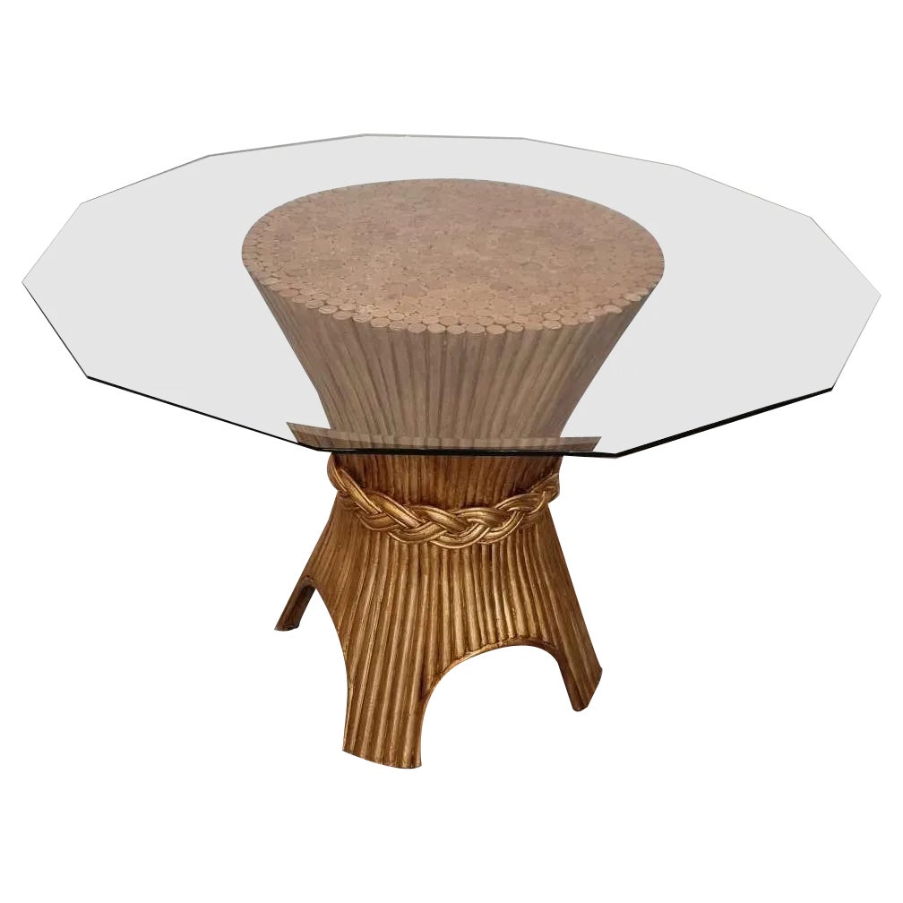 Round Rattan Dining Table | Chairish