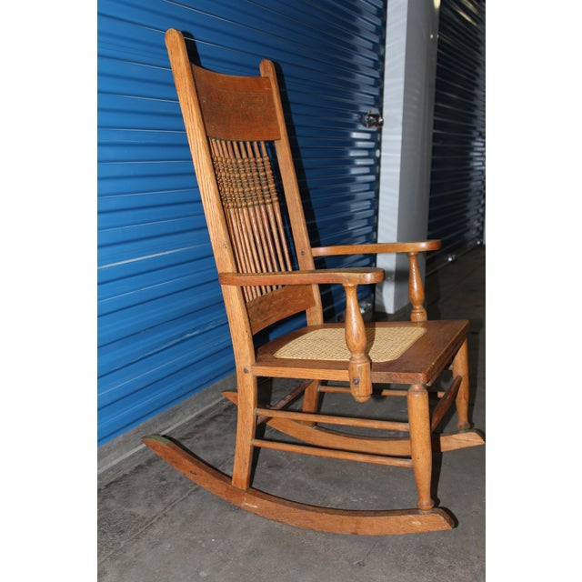 Early 1900s Wood Rocking Chair | Chairish
