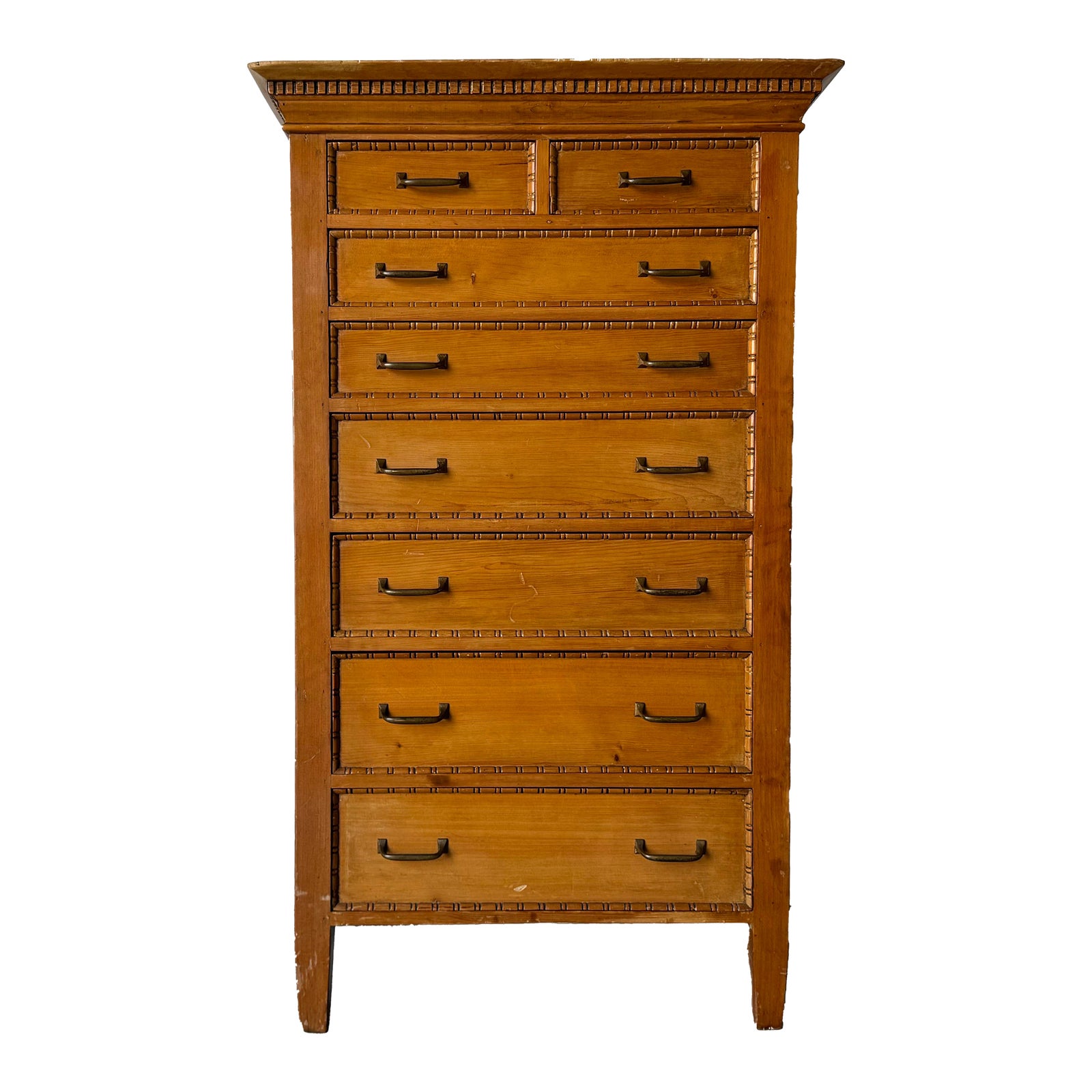 Vintage Rustic Farmhouse Country Eight - Drawers Highboy Dresser or ...