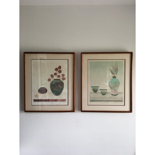 1980s Still Life Monoprints by Michael John March, Framed - a Pair ...