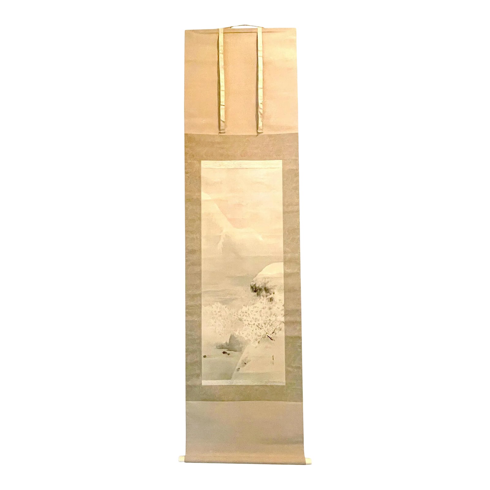 Japanese Ink and Wash Scroll Painting by Watanabe Seitei | Chairish