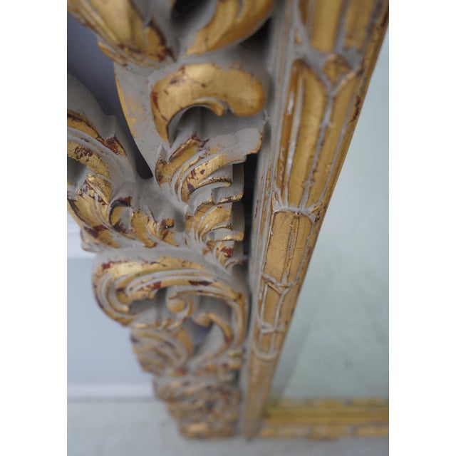 Ornate Gold Finish Rectangular Beveled Glass Mirror | Chairish