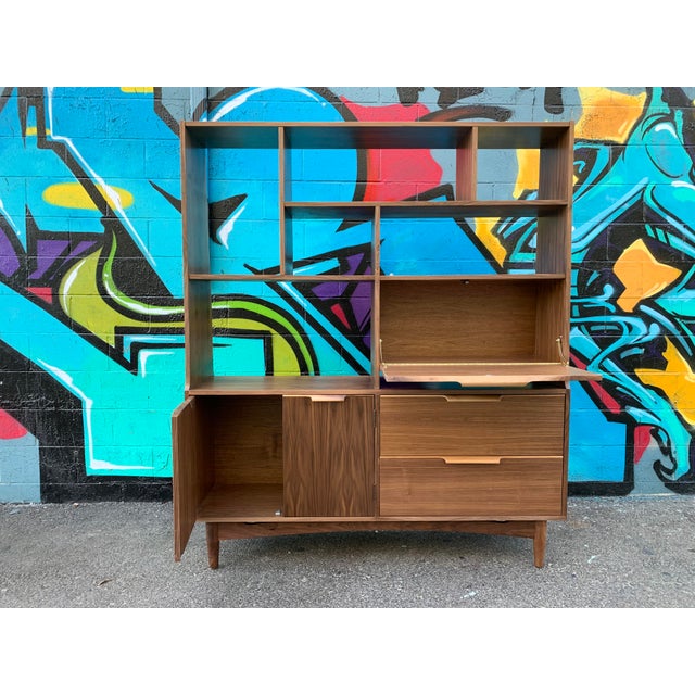 Mid Century Style Wall Unit Room Divider | Chairish