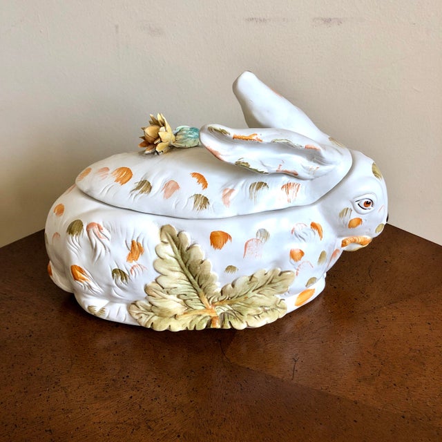 Vintage Italian Pottery Rabbit Tureen | Chairish