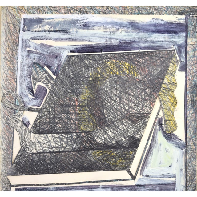 Vintage 1970’s David Haberman “Gothic Fiction” Mixed Media Painting ...