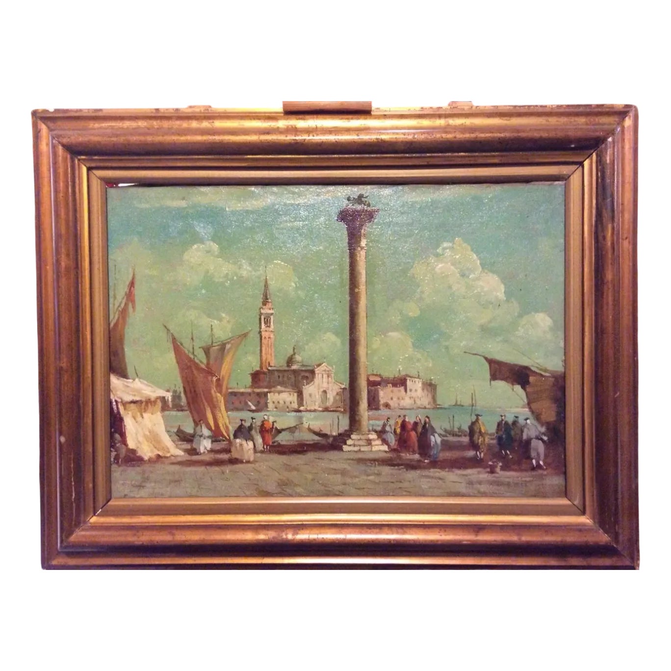 Venice Seen from Piazza San Marco, Oil on Canvas | Chairish