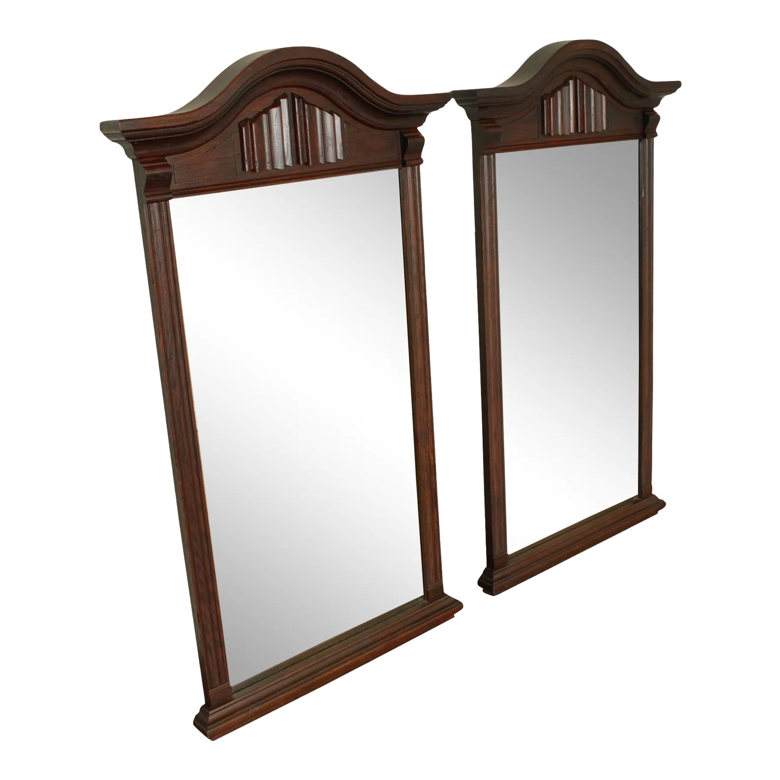 Ethan Allen Royal Charter Oak Vintage Jacobean Style Wall Mirrors - a ...