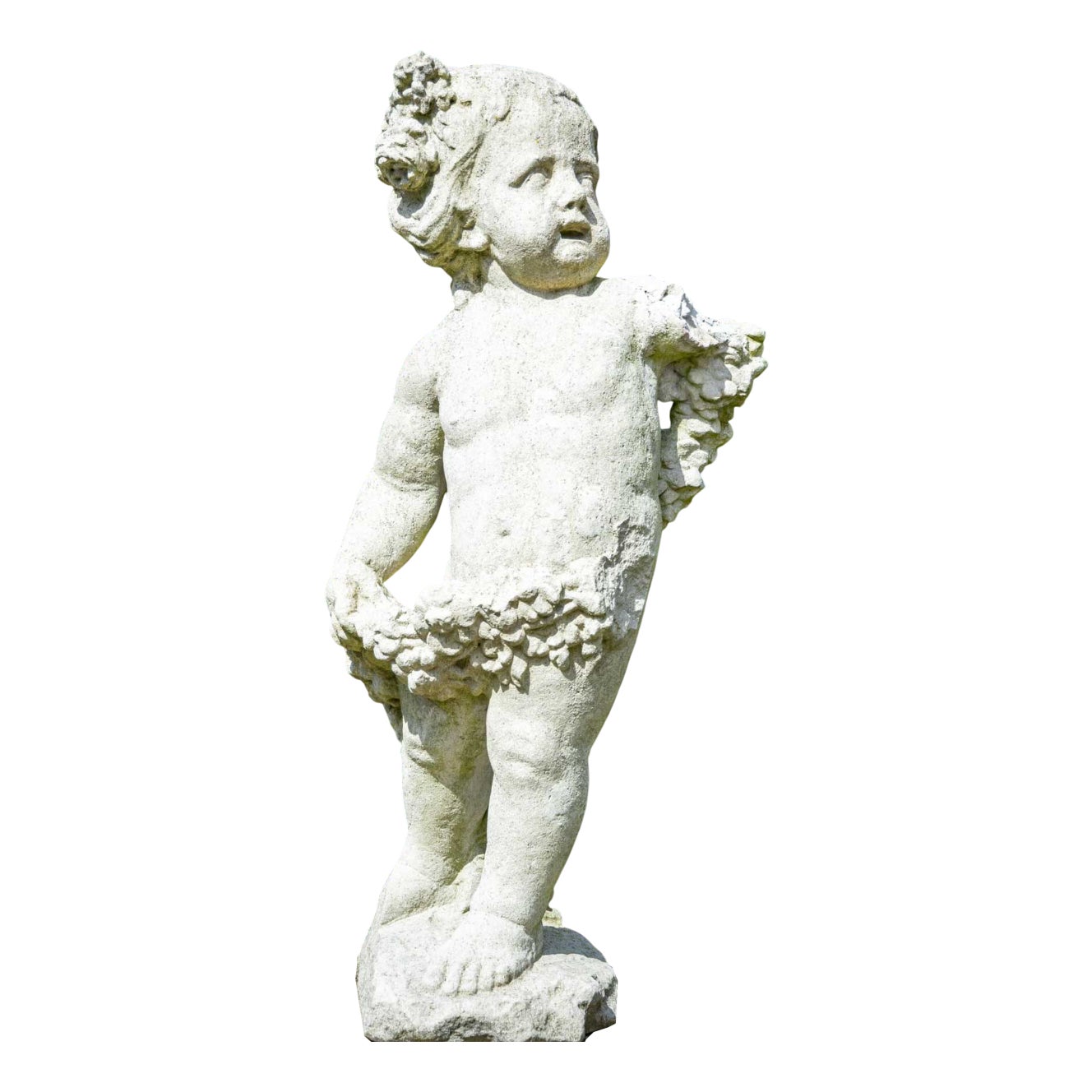Stone Putto as Personification of Spring, 20th Century | Chairish