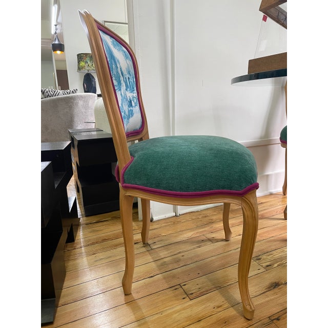 Louis XVI Style Chairs in Clark and Clark Toile Fabric With Kravet ...