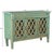 Farmhouse Style Distressed Blue Carved Sideboard With Glass Doors ...