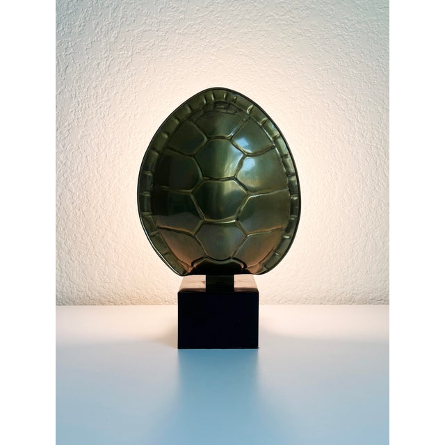 1970s Brass Tortoise Shell Lamp by Chapman | Chairish