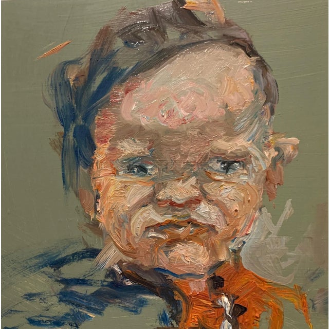 "Baby Face" Contemporary, Abstract, Figurative, Oil Painting, on Birch ...